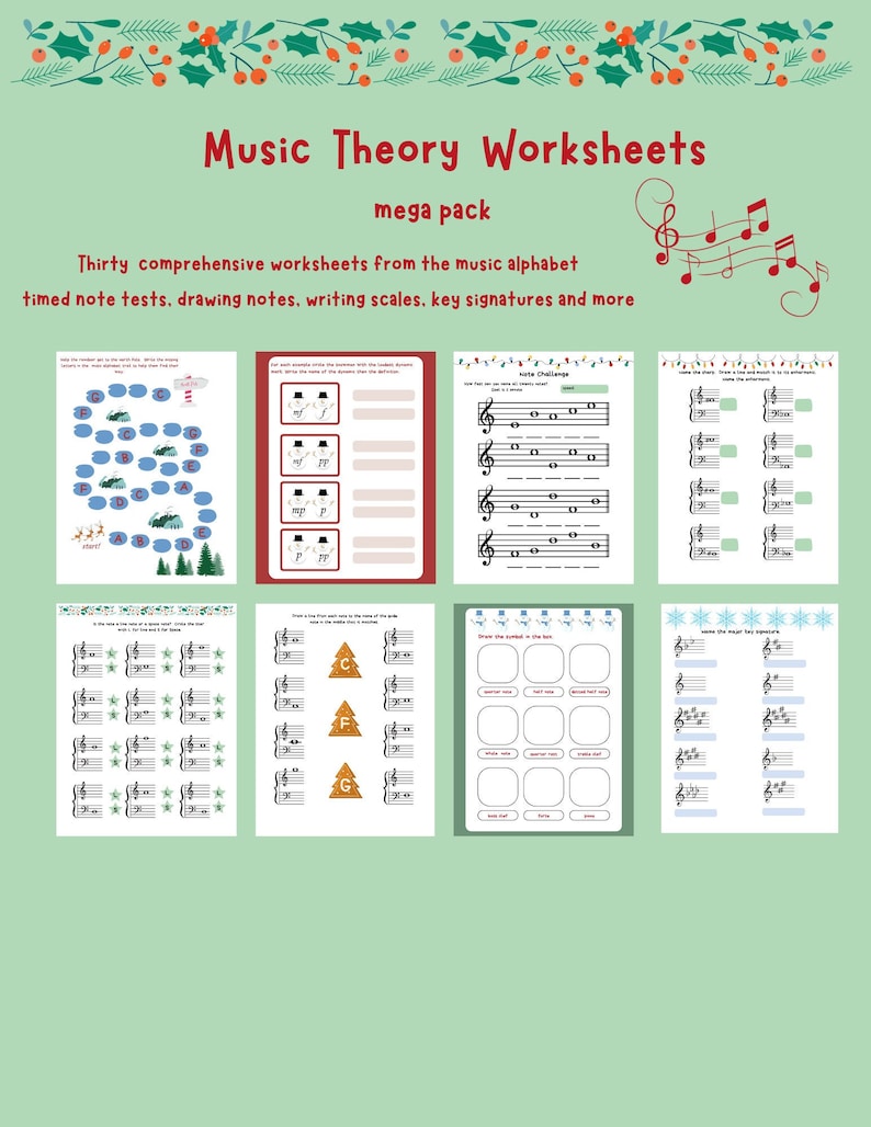 Music Worksheets Music Theory Worksheets Piano Lessons Music Class ...