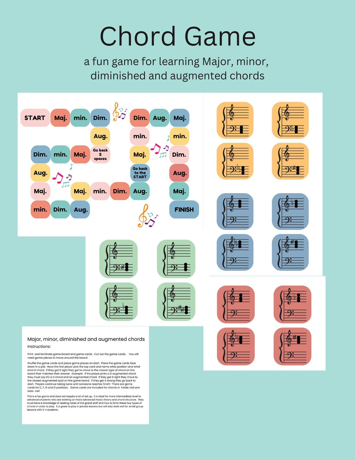 Music Chord Game Music Lessons Piano Lessons Homeschool Group Piano ...