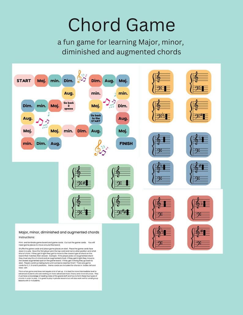 Music Chord Game Music Lessons Piano Lessons Homeschool Group Piano ...