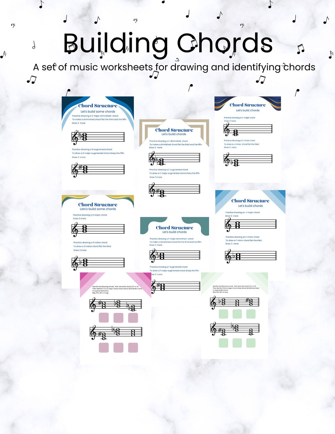 Piano Worksheets Building Chords Music Worksheets Homeschool Worksheets ...