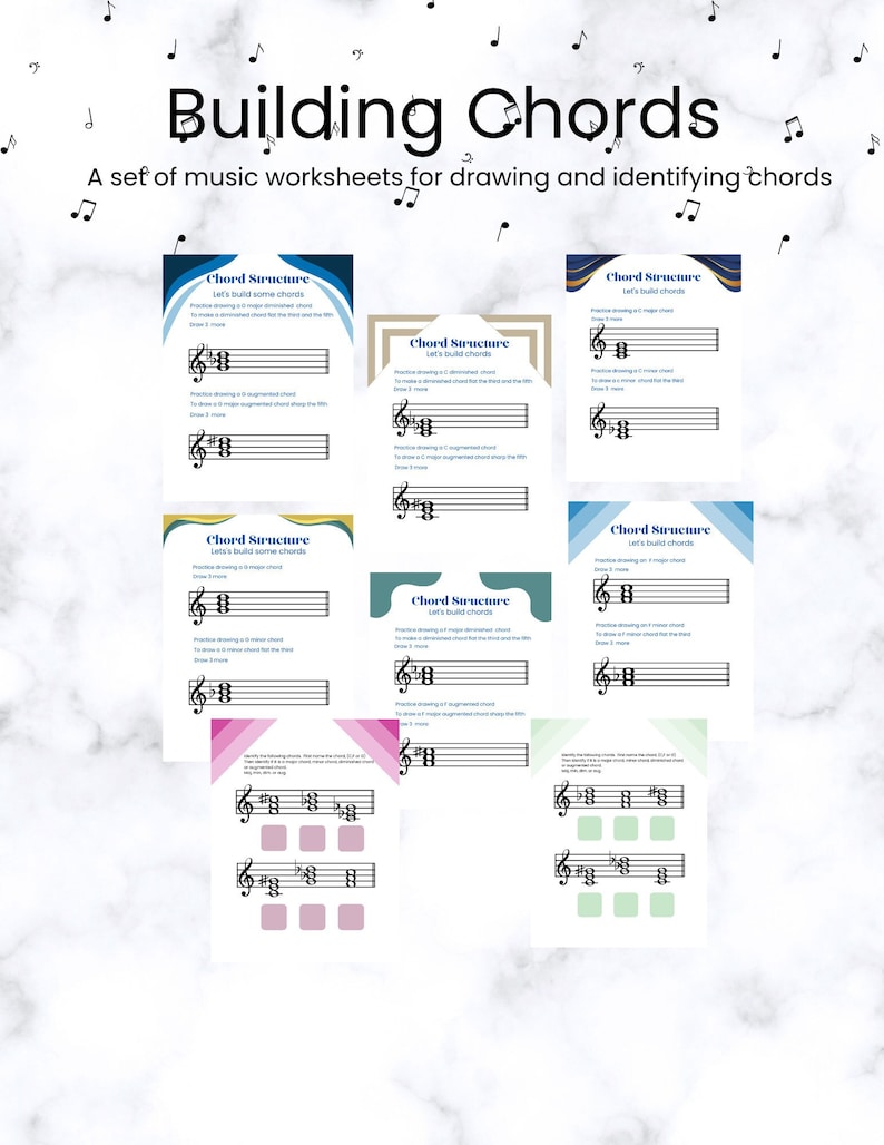 Piano Worksheets Building Chords Music Worksheets Homeschool Worksheets ...