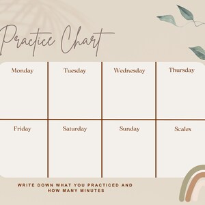 Music Practice Tracker Scale Tracker Repertoire List Piano Lesson Music ...