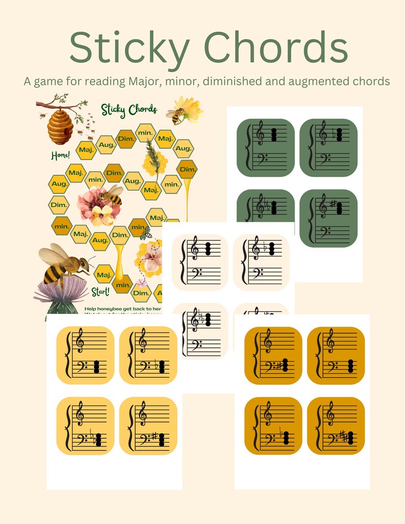 Sticky Chords Music Game Piano Game Group Piano Lesson Group Music ...