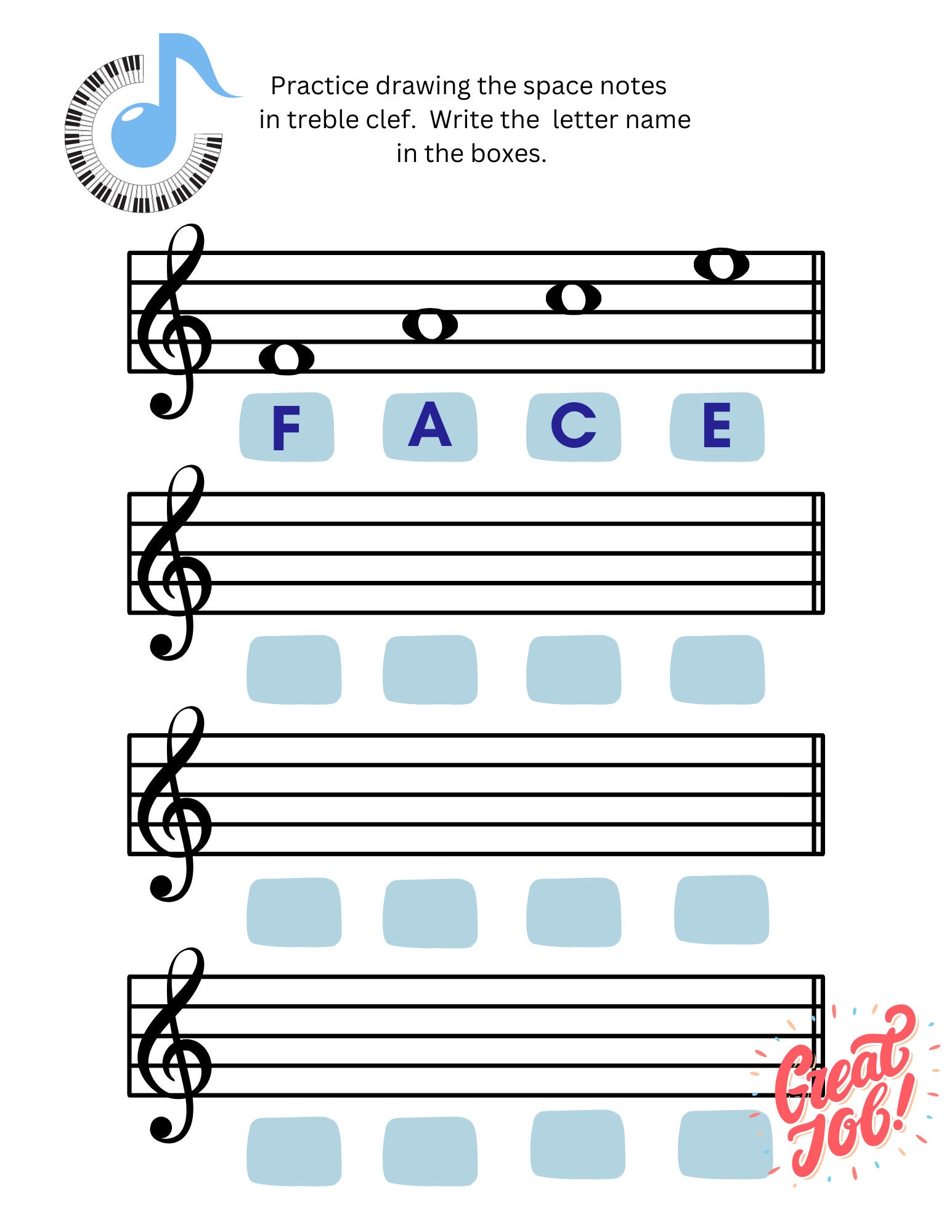 Music Worksheets Music Printable Piano Lesson Music Lesson Homeschool ...