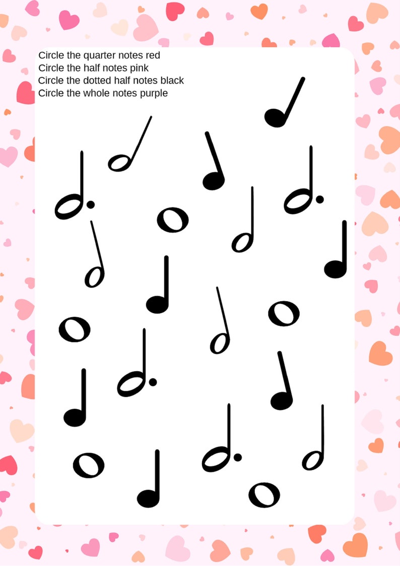 Valentine Piano Activity Music Activity Music Lessons Music Printable ...