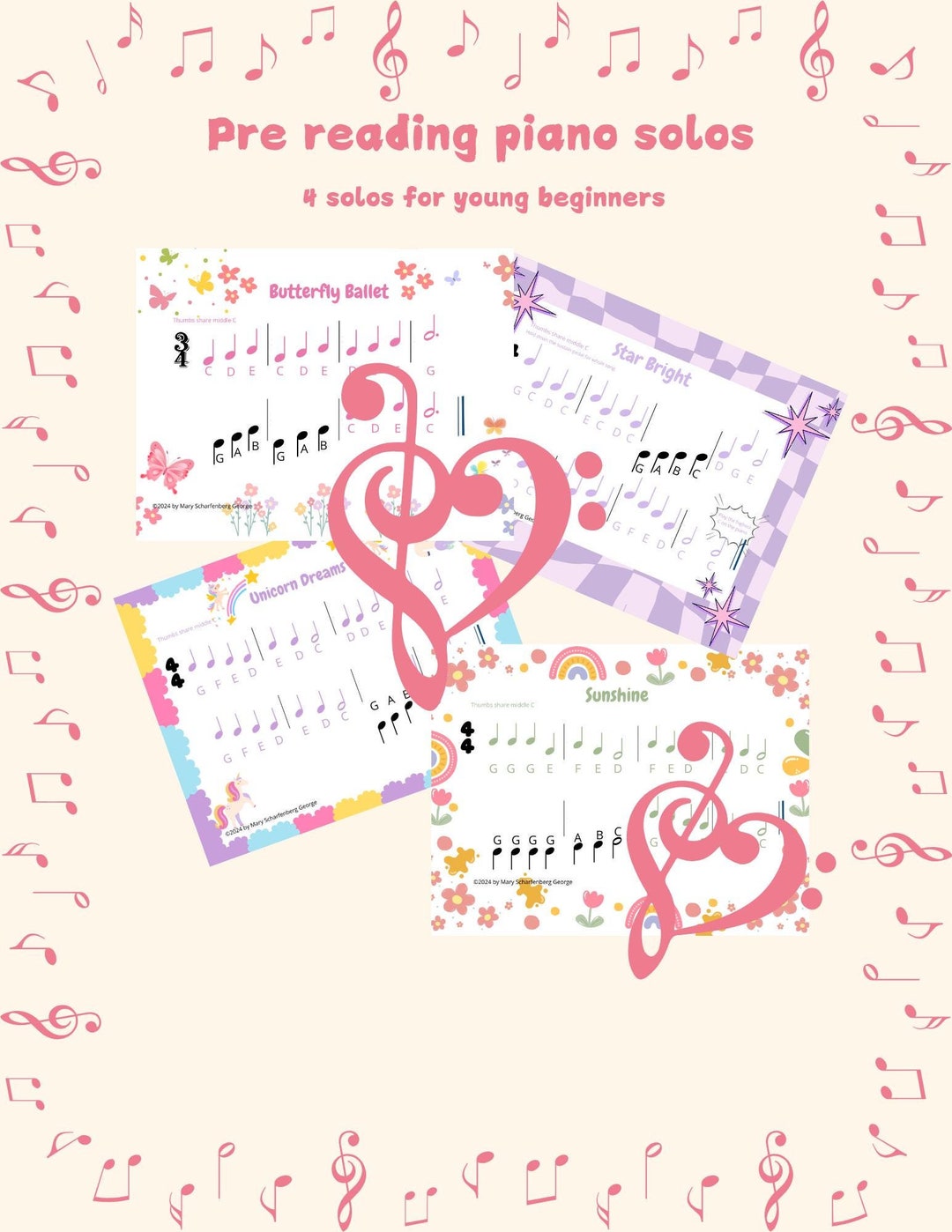 Piano Solos Pre Reading Beginner Piano Very Easy Piano Solos ...