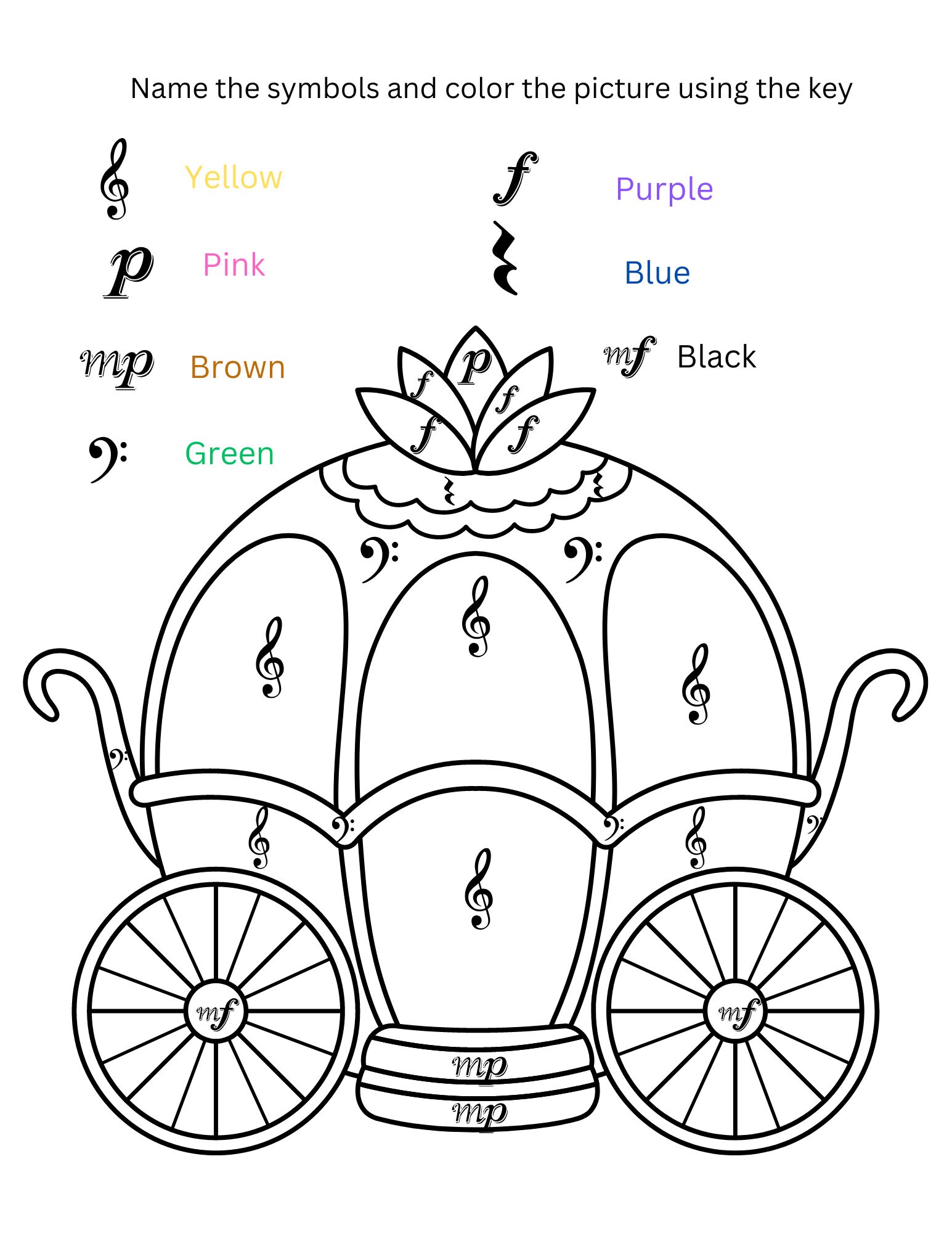 Music Terminology Coloring Music Worksheet Piano Worksheet Homeschool ...