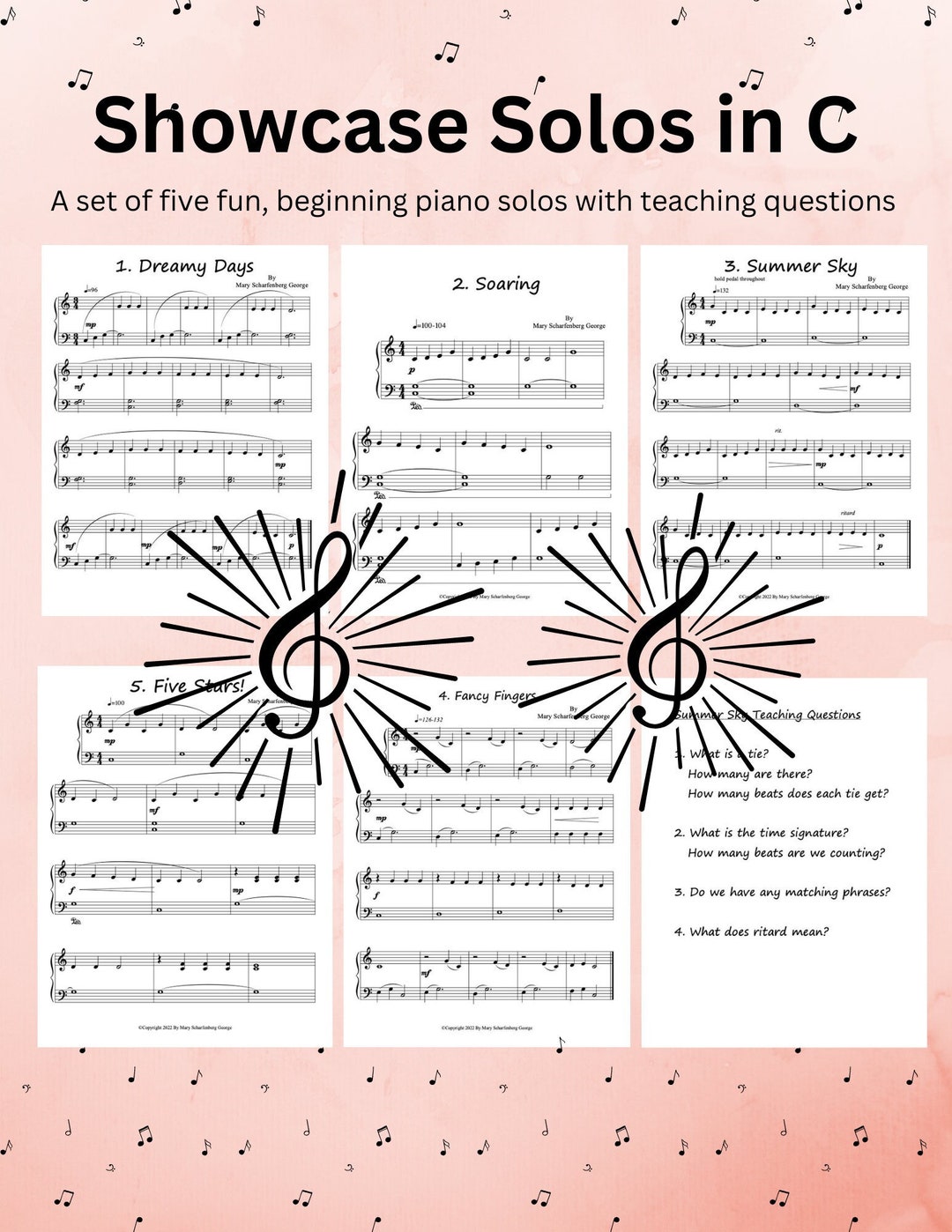 Piano Solos Piano Lessons Beginning Piano Pieces Easy Piano Solos for ...