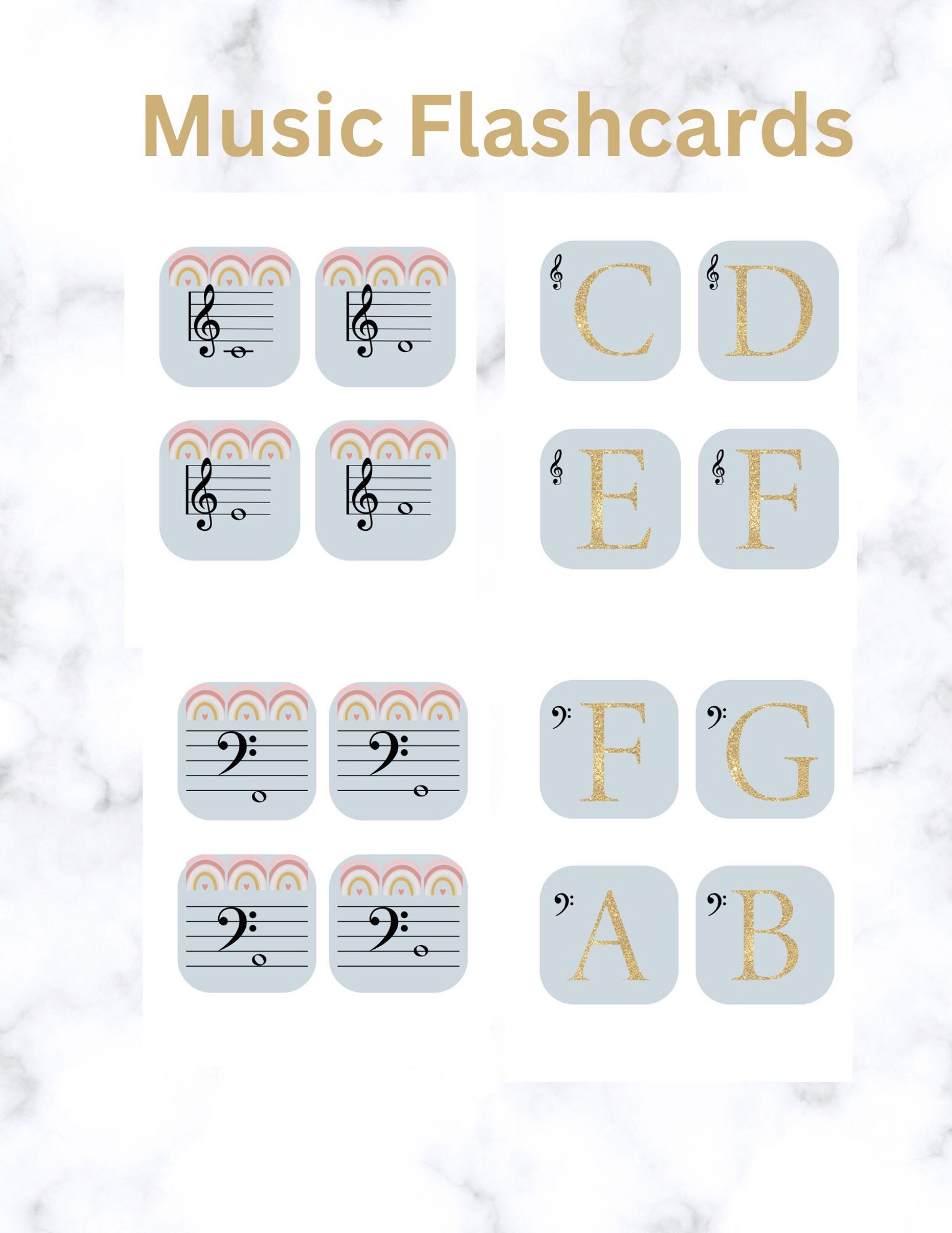 Music Flashcards Piano Lesson Music Lesson Homeschool Music Printable ...