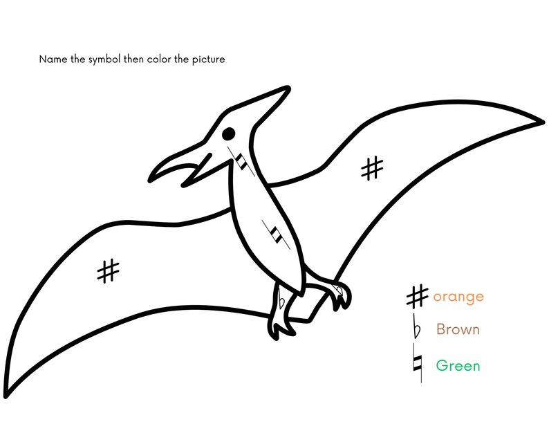 Dinosaur Music Symbol Piano Worksheets Music Worksheets Piano Lesson ...