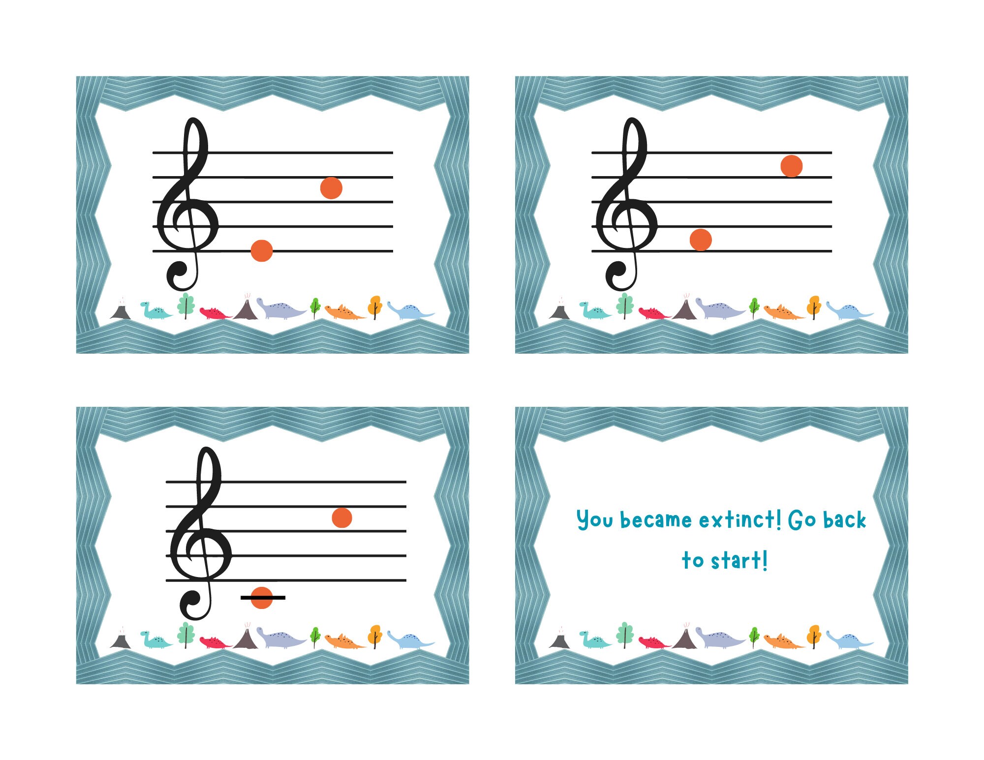 Dinosaur Music Intervals Piano Games Music Games Piano Activity Music ...