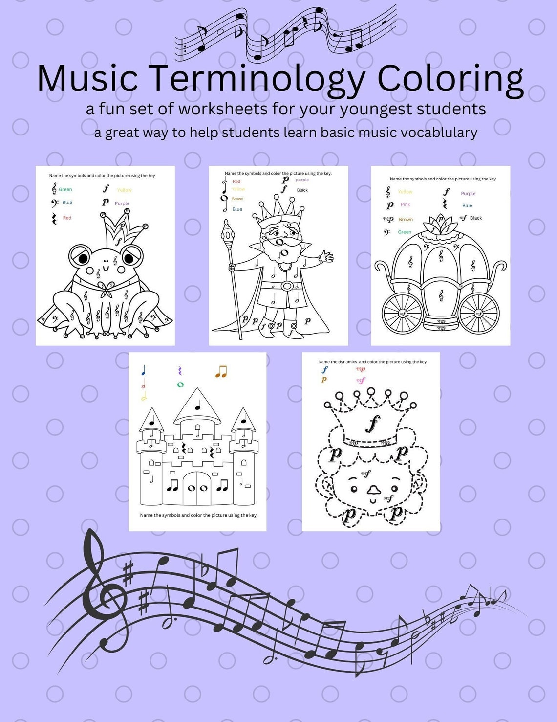 Music Terminology Coloring Music Worksheet Piano Worksheet Homeschool ...