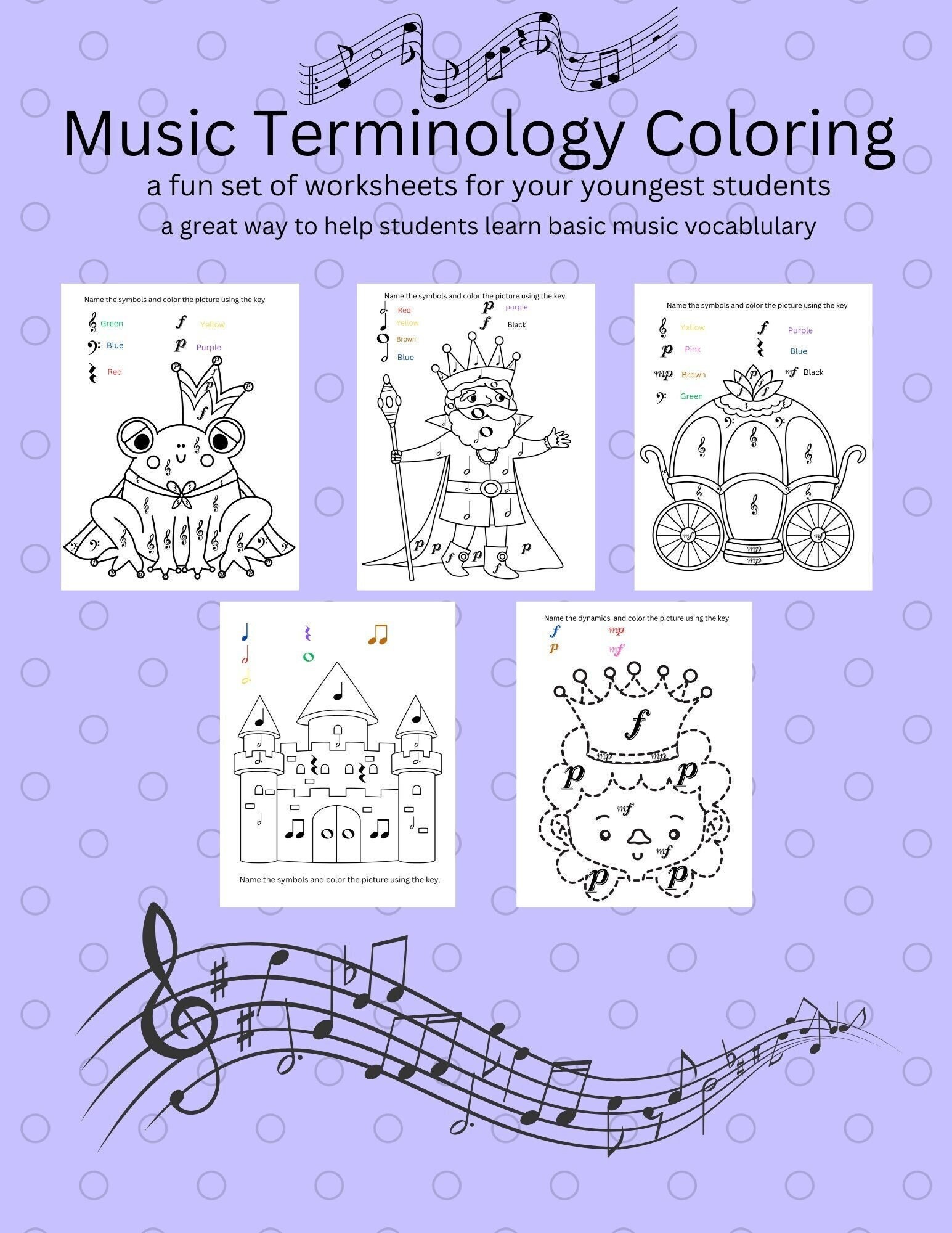 Music Terminology Coloring Music Worksheet Piano Worksheet Homeschool ...