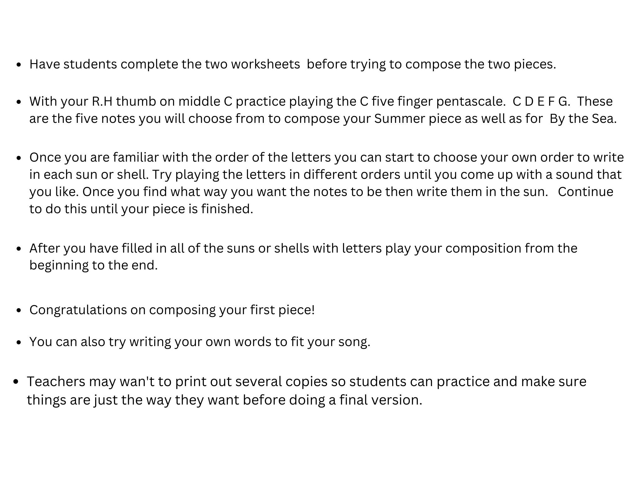 Music Composition Worksheets - Etsy