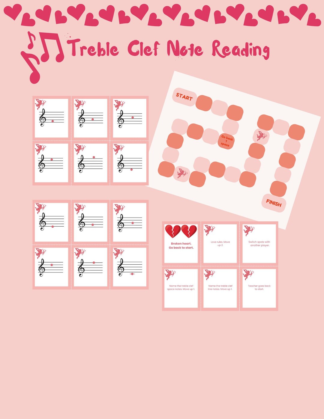 Music Theory Game Music Note Reading Activity Piano Lesson Game Group ...