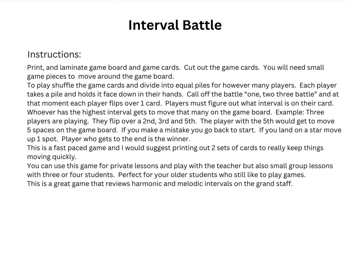 Interval Battle Music Theory Game Piano Game Piano Lessons Music ...