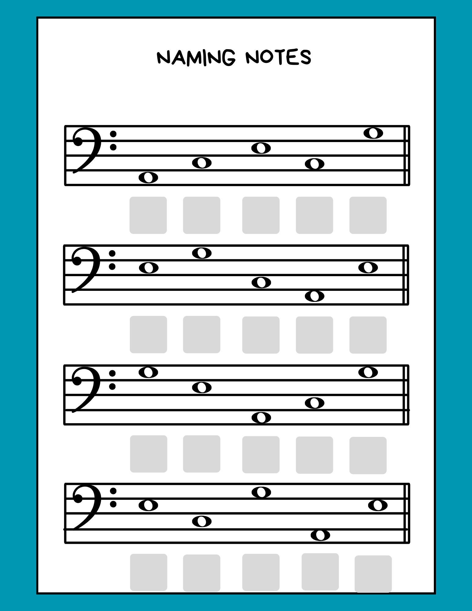 Music Worksheets Basic Note Reading Treble Clef Worksheets Bass Clef ...