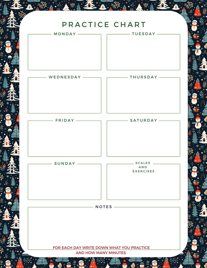 Music Lesson Practice Charts Lesson Notes Music Lesson Piano Lesson ...