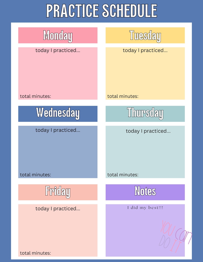 Music Assignment Sheets Piano Lessons Music Lessons Teacher Printable ...