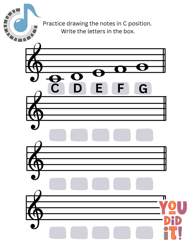 Music Worksheets Music Printable Piano Lesson Music Lesson Homeschool ...