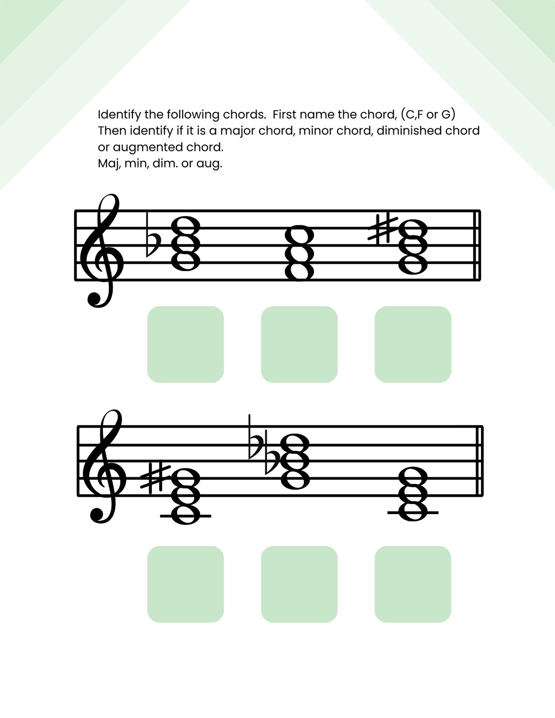 Piano Worksheets Building Chords Music Worksheets Homeschool Worksheets ...