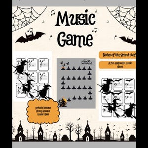 Halloween Music Game Music Activity Group Piano Lessons Music Class ...