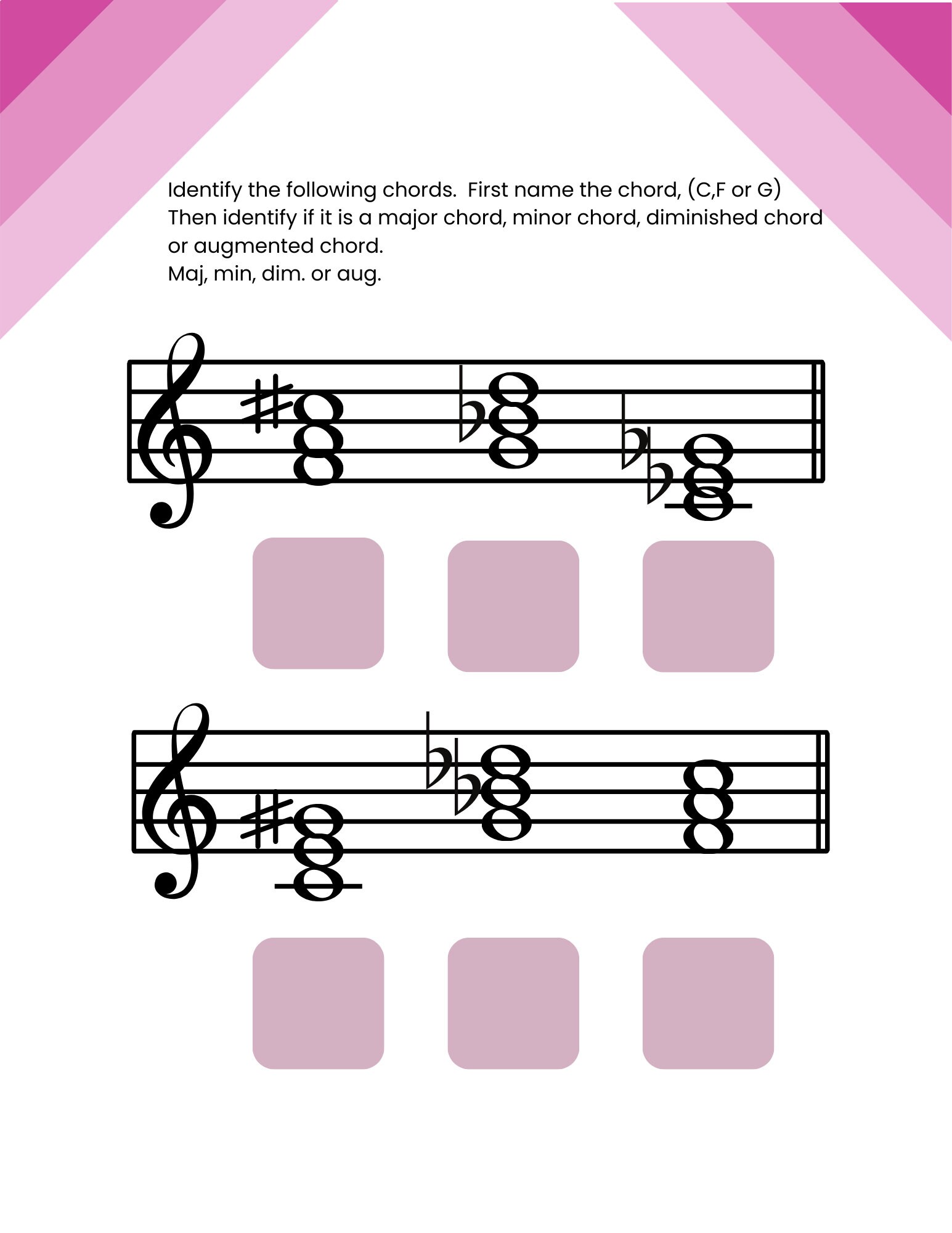 Piano Worksheets Building Chords Music Worksheets Homeschool Worksheets ...
