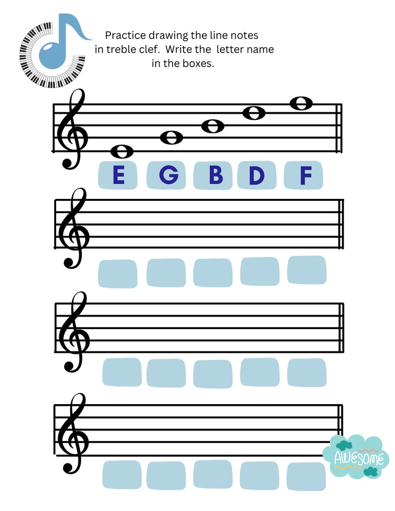 Music Worksheets Music Printable Piano Lesson Music Lesson Homeschool ...