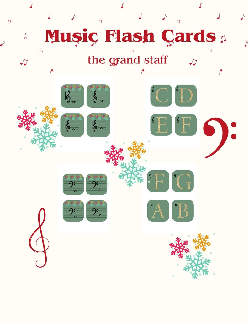 Music Flashcards Piano Lessons Group Music Lesson Music Education Piano ...