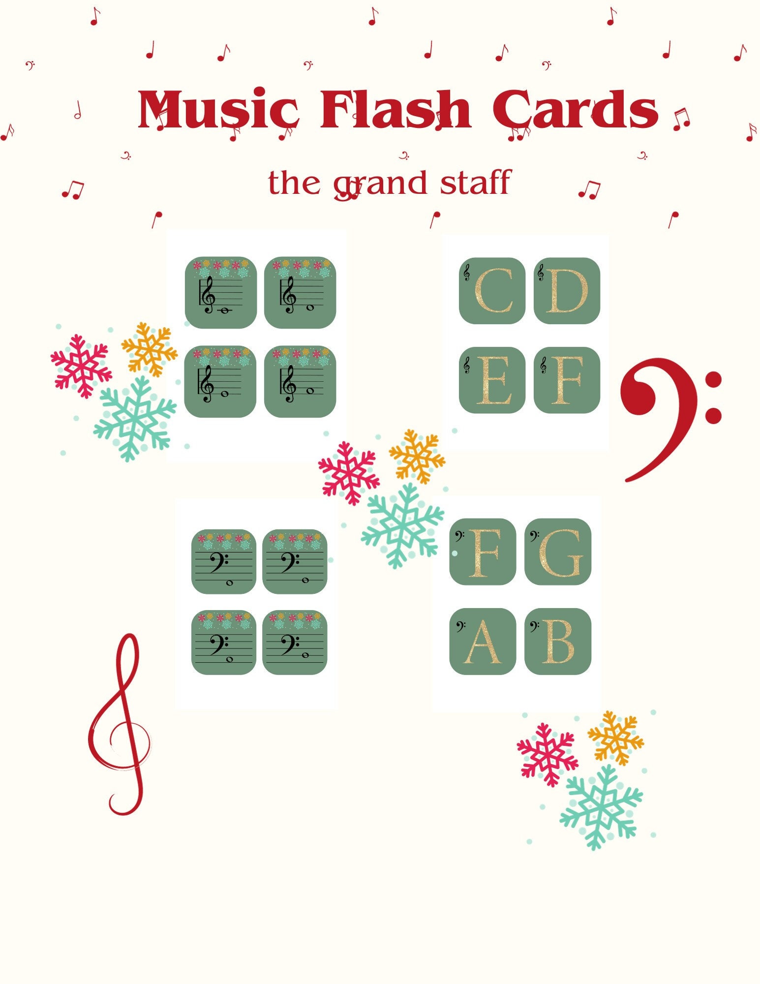 Music Flashcards Piano Lessons Group Music Lesson Music Education Piano ...