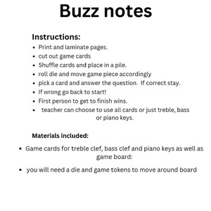 Buzz Notes Music Game Piano Game Music Education Piano Lessons Group ...