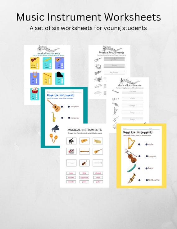 Kindergarten Music Class Worksheets