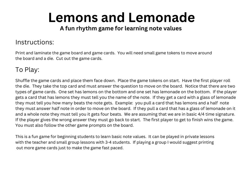 Rhythm Game Piano Lesson Music Lesson Music Education Group Piano ...