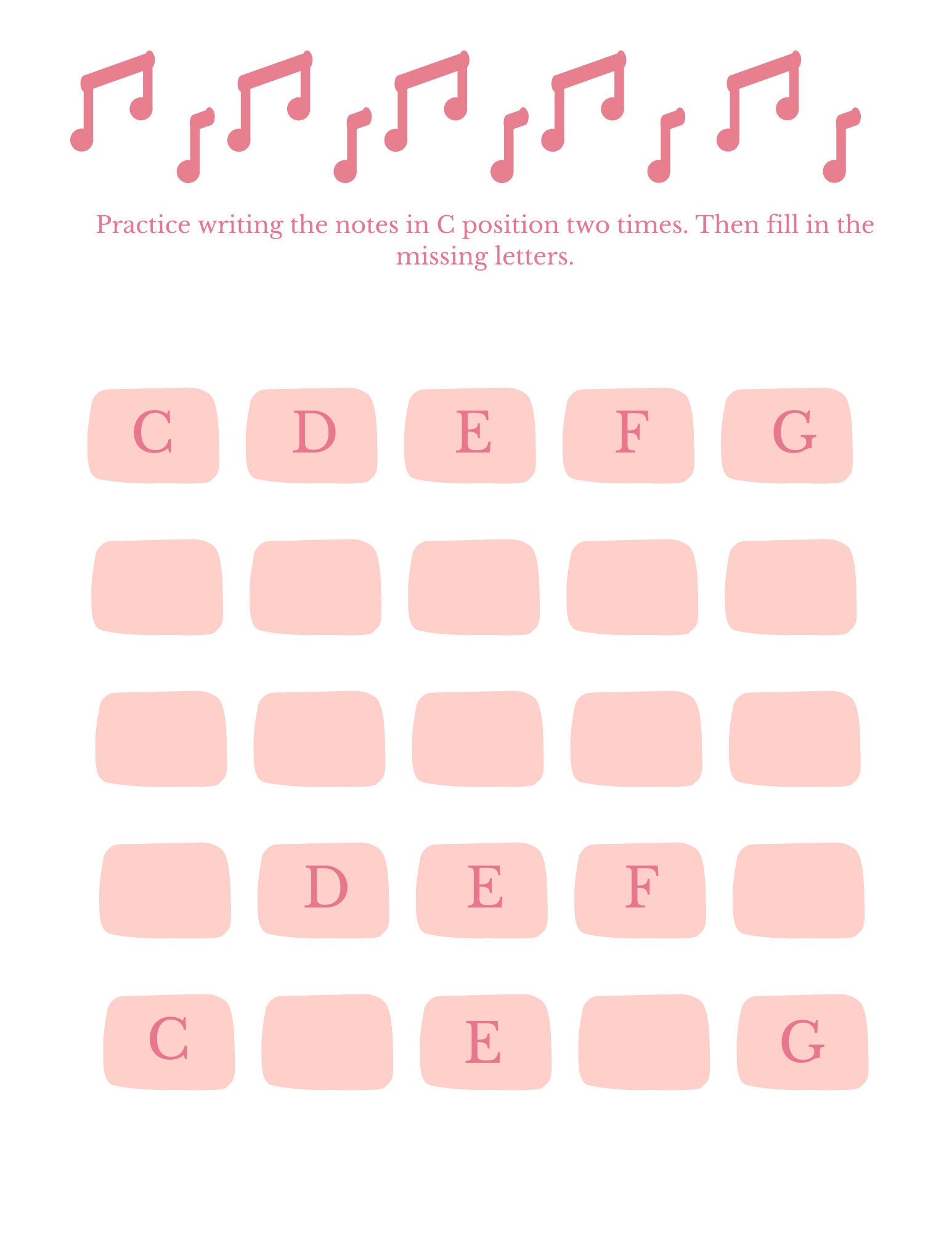 Mother's Day Composition Piano Lesson Activity Music Lesson Homeschool ...