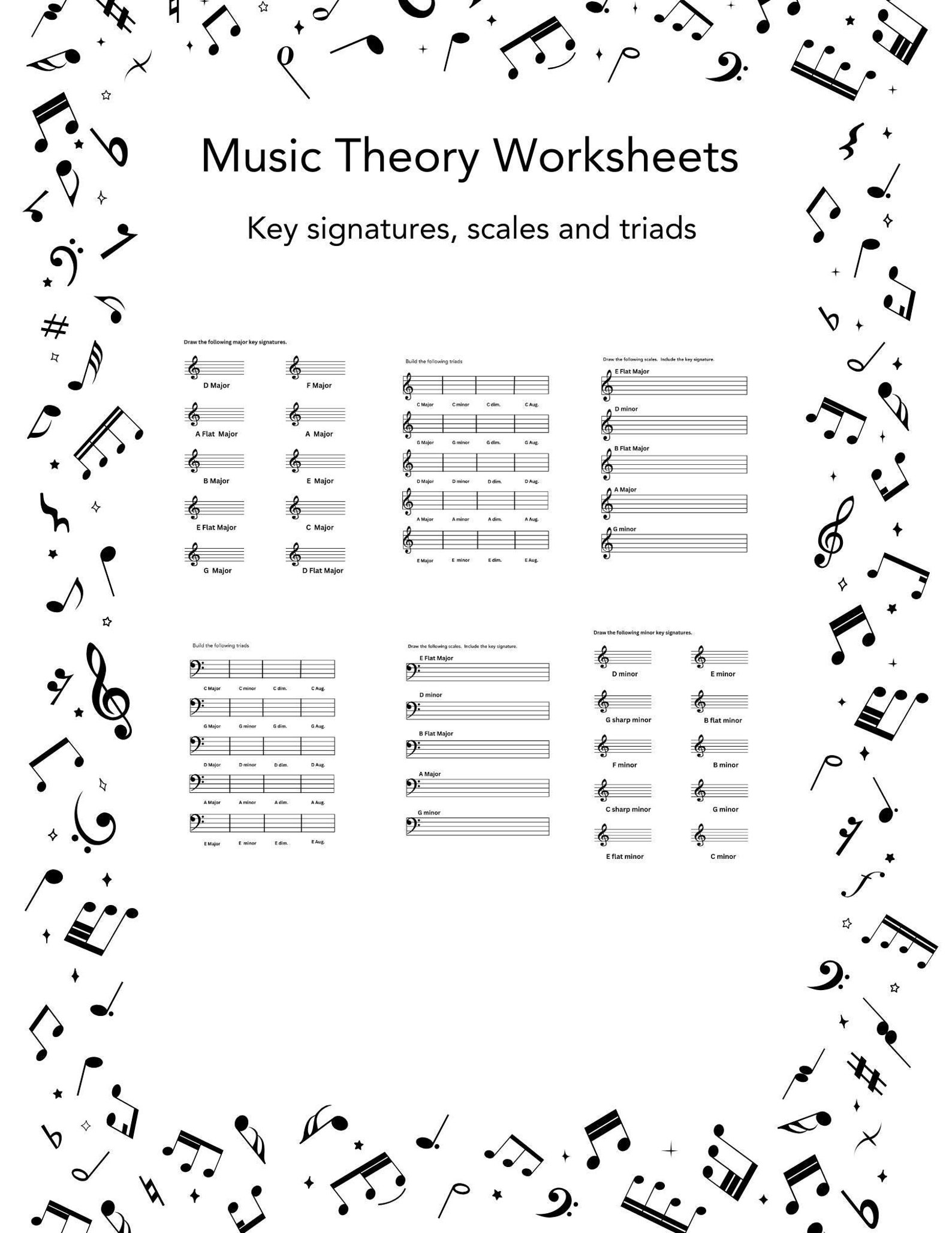 Music Theory Worksheets Homeschool Music Piano Worksheets Music ...
