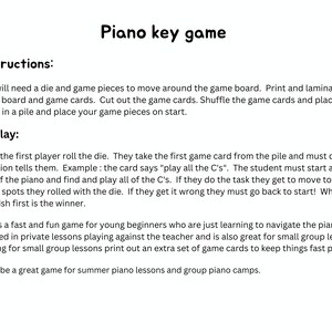 Piano Game Group Piano Lesson Piano Keys Music Game Piano Activity ...