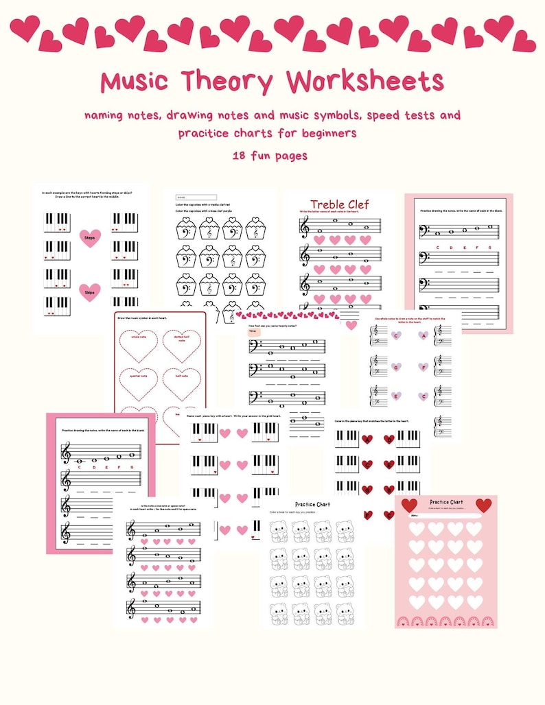 Music Worksheets Music Printable Music Education Music Theory for Kids ...