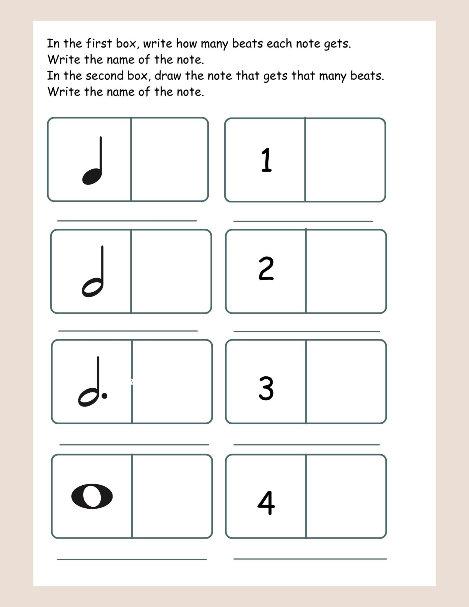 Music Note Worksheets Music Theory Worksheets Music Printable Music ...