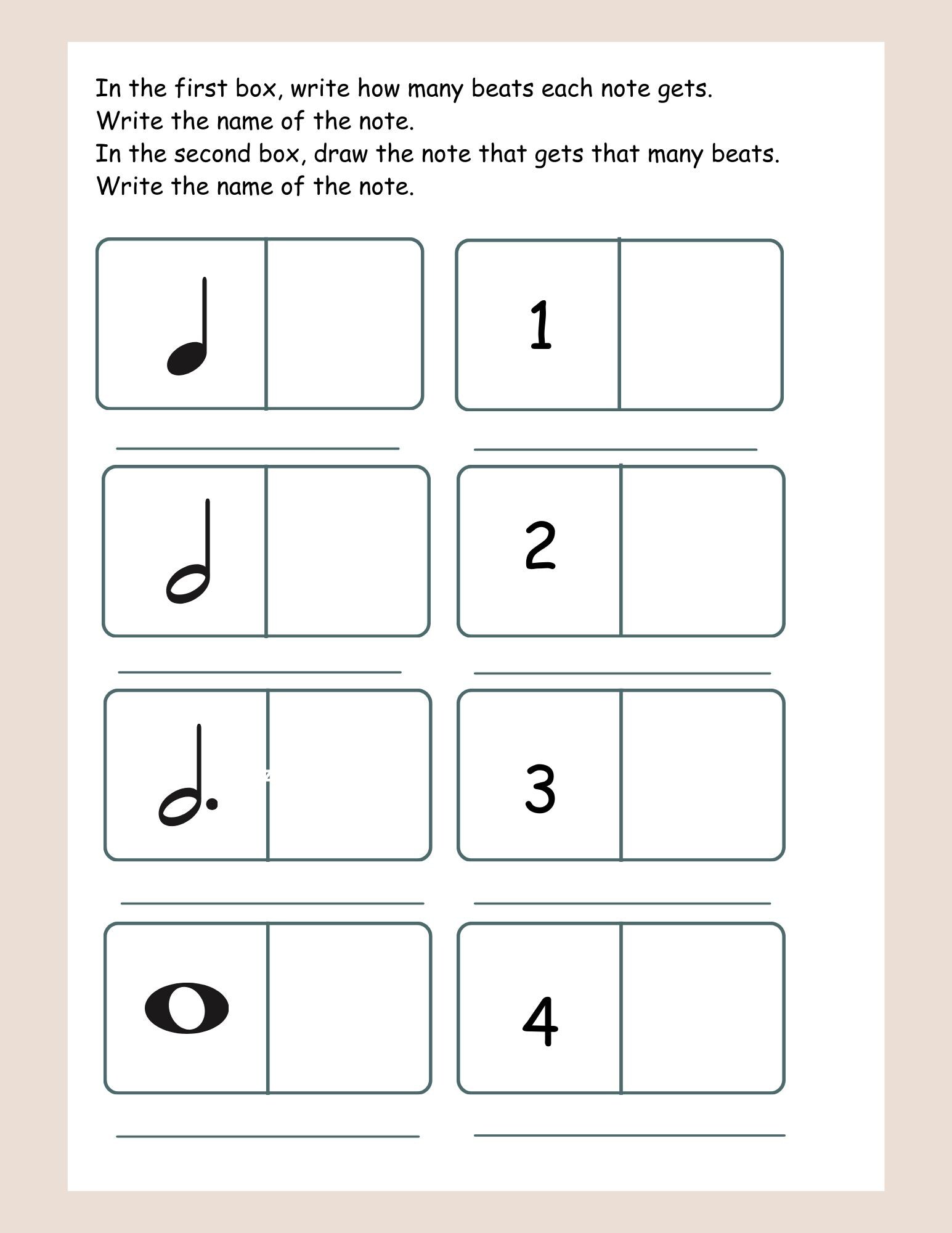Music Note Worksheets Music Theory Worksheets Music Printable Music ...