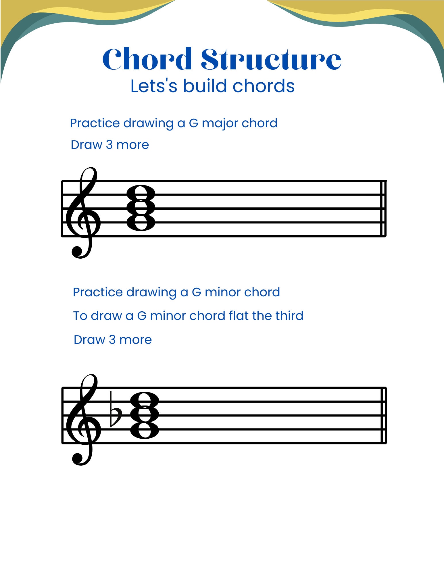 Piano Worksheets Building Chords Music Worksheets Homeschool Worksheets ...