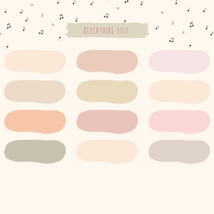 Piano Practice Charts Scale Tracker Practice Tracker Repertoire List ...