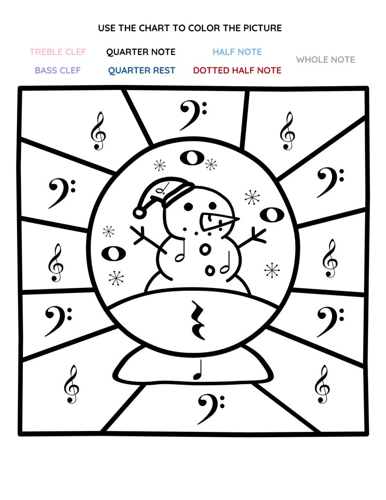 Christmas Music Worksheets Coloring Worksheets Piano Worksheets ...