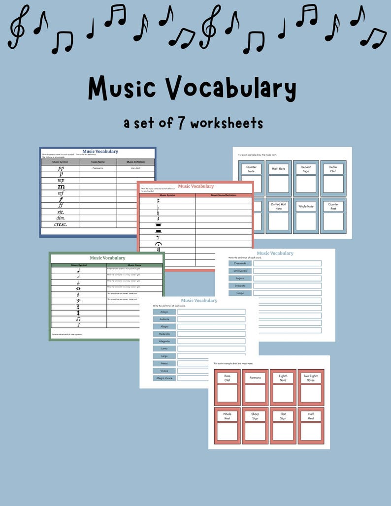 Music Worksheets Music Education Music Printable Homeschool Music ...