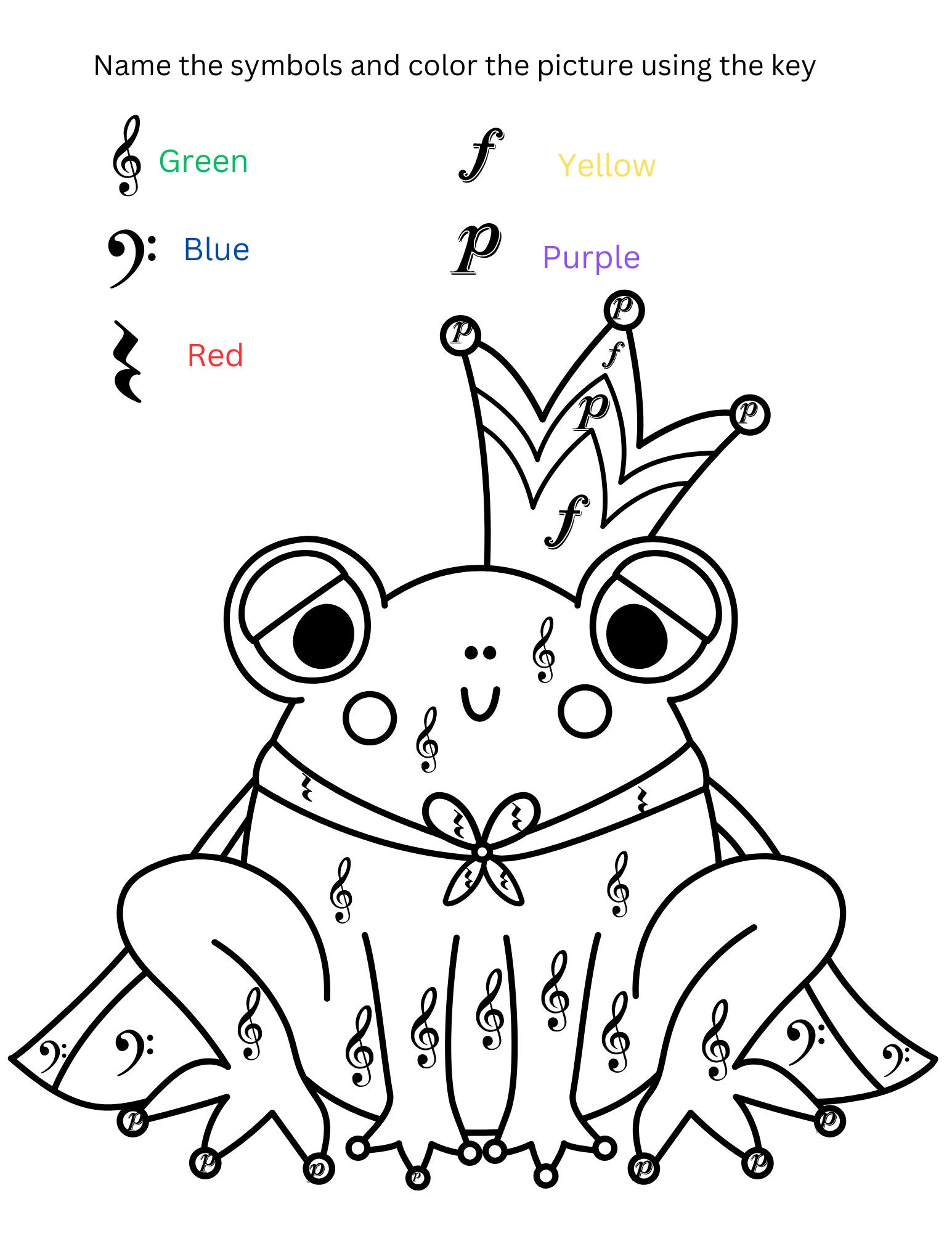 Music Terminology Coloring Music Worksheet Piano Worksheet Homeschool ...