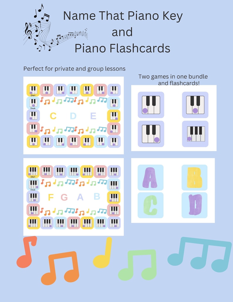 Name That Piano Key Beginning Piano Piano Game Music Theory Game Piano ...