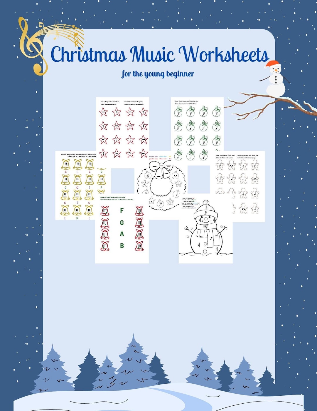 Christmas Music Worksheets Piano Worksheets Piano Activity Music ...