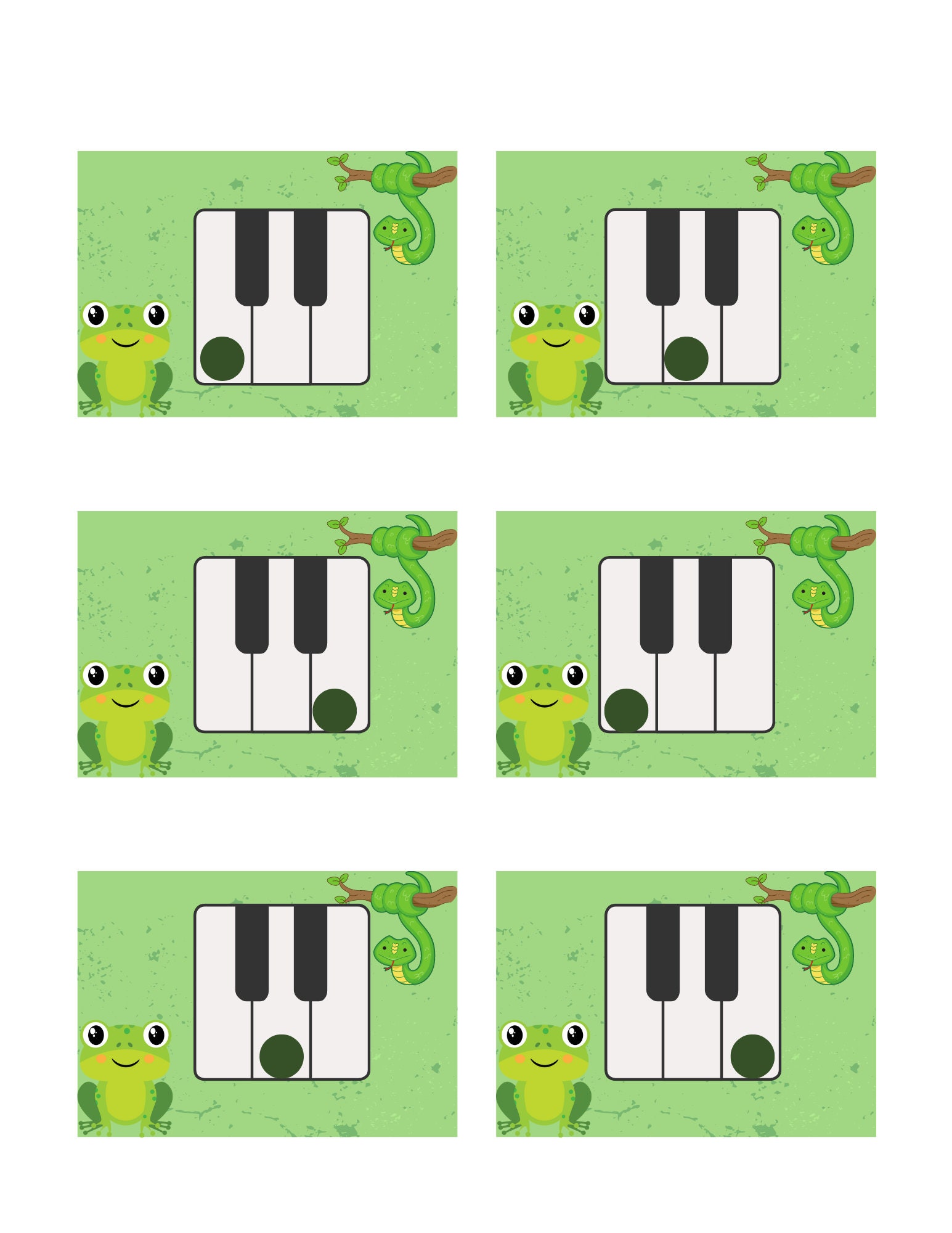 Frog Piano Keys Piano Lesson Group Piano Music Lesson Homeschool Music ...