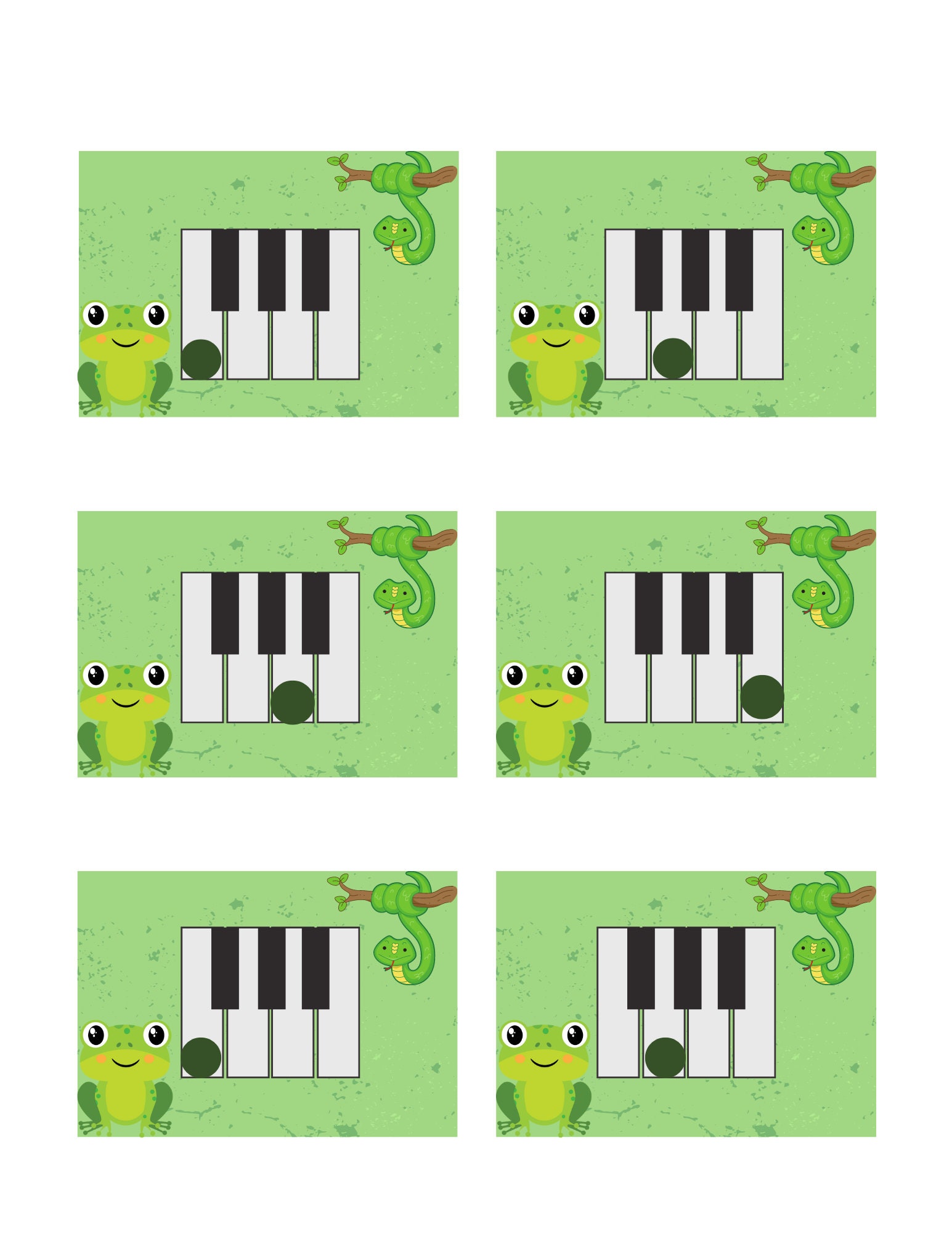 Frog Piano Keys Piano Lesson Group Piano Music Lesson Homeschool Music ...
