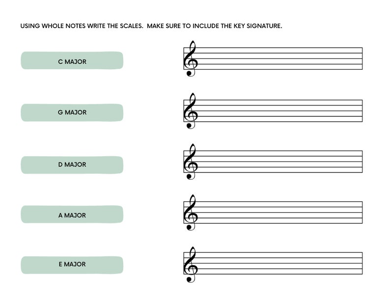 Music Worksheets Piano Lessons Homeschool Worksheets Music Theory Piano ...