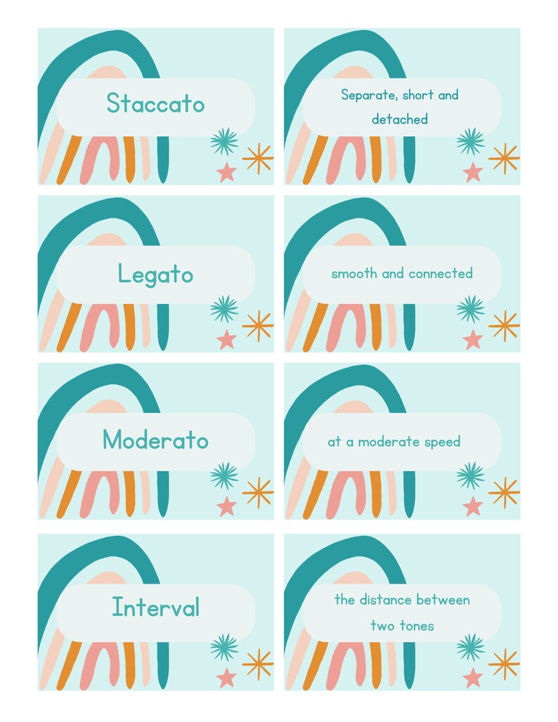 Music Vocabulary Flashcards Piano Lessons Music Lessons Homeschool ...